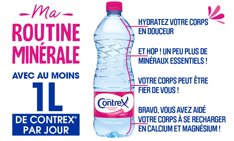 Notre routine pour votre apport quotidien en minéraux | Contrex®